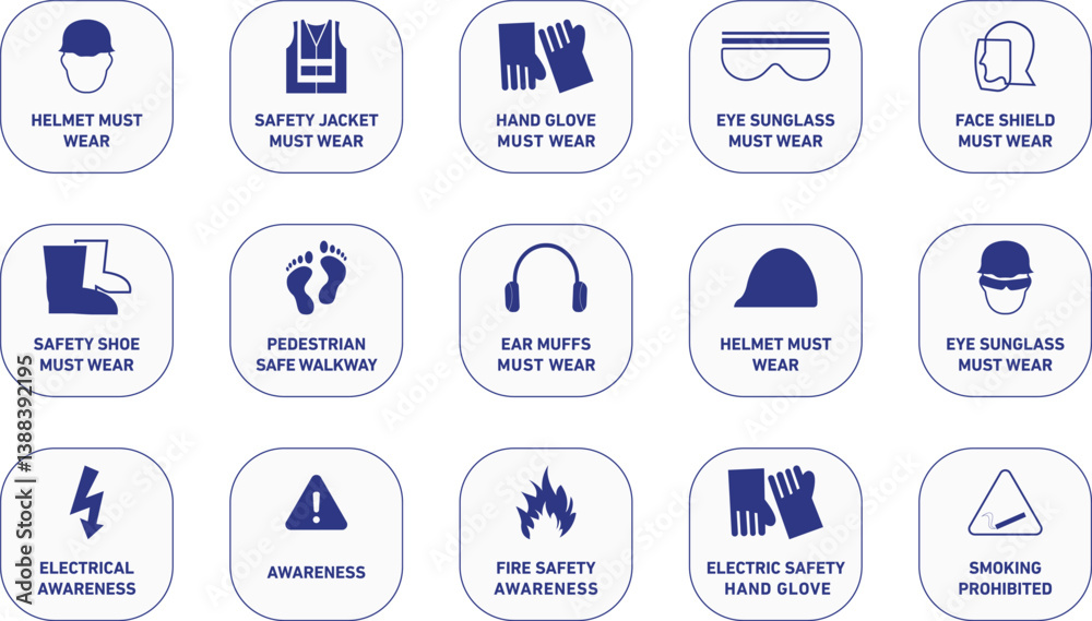 safety mandatory sign for print, hazardous safety sign template for ...