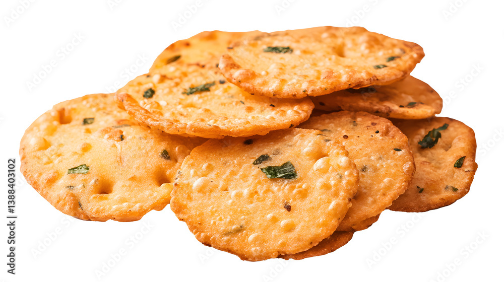 traditional indian gujarati food deep fried bread puri or Poori also ...