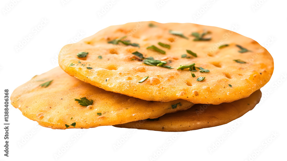Photo Stock traditional indian gujarati food deep fried bread puri or ...