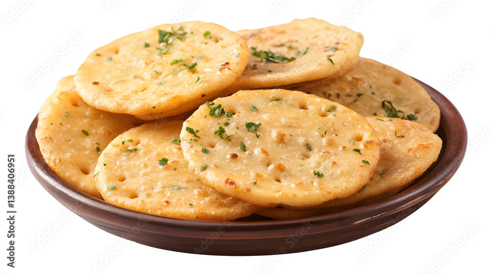 traditional indian gujarati food deep fried bread puri or Poori also ...