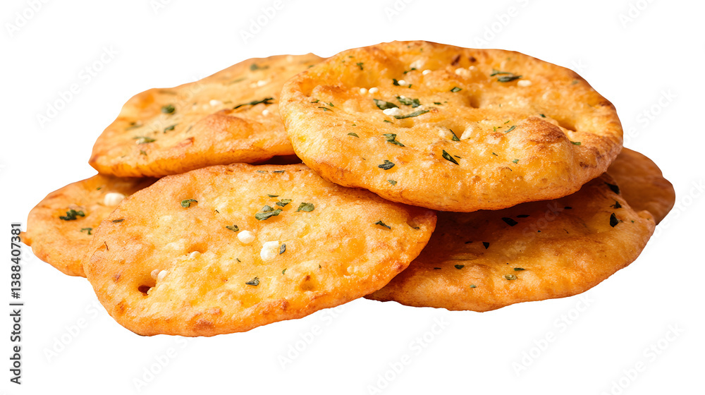 traditional indian gujarati food deep fried bread puri or Poori also ...