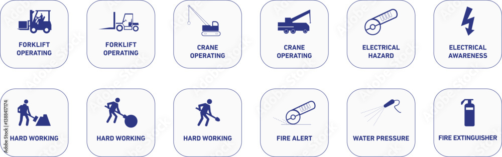safety mandatory sign for print, hazardous safety sign template for ...