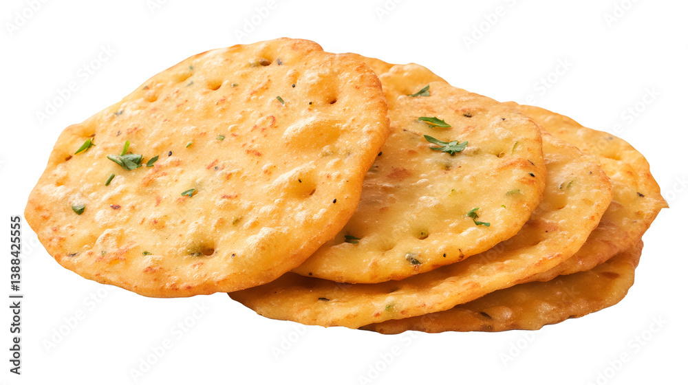 traditional indian gujarati food deep fried bread puri or Poori also ...