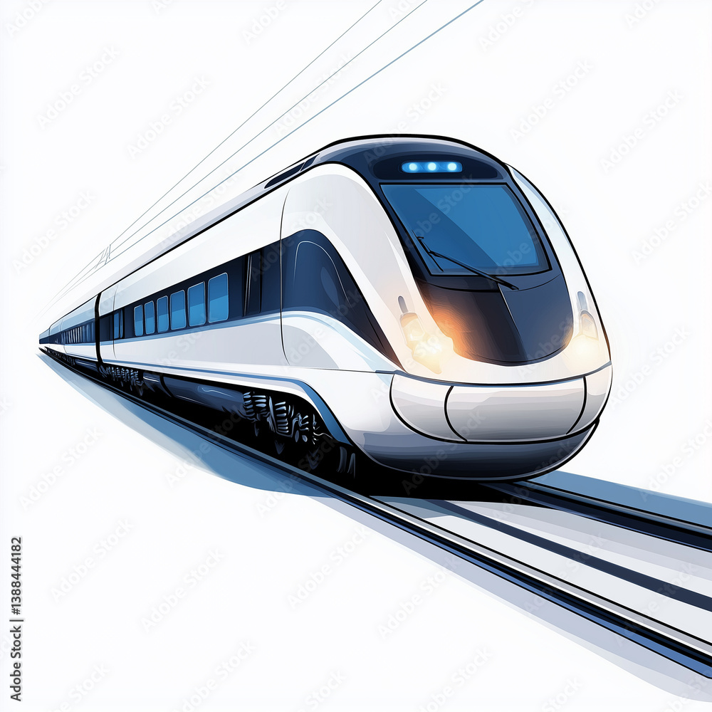 train in motion clipart illustration isolated on white background ...