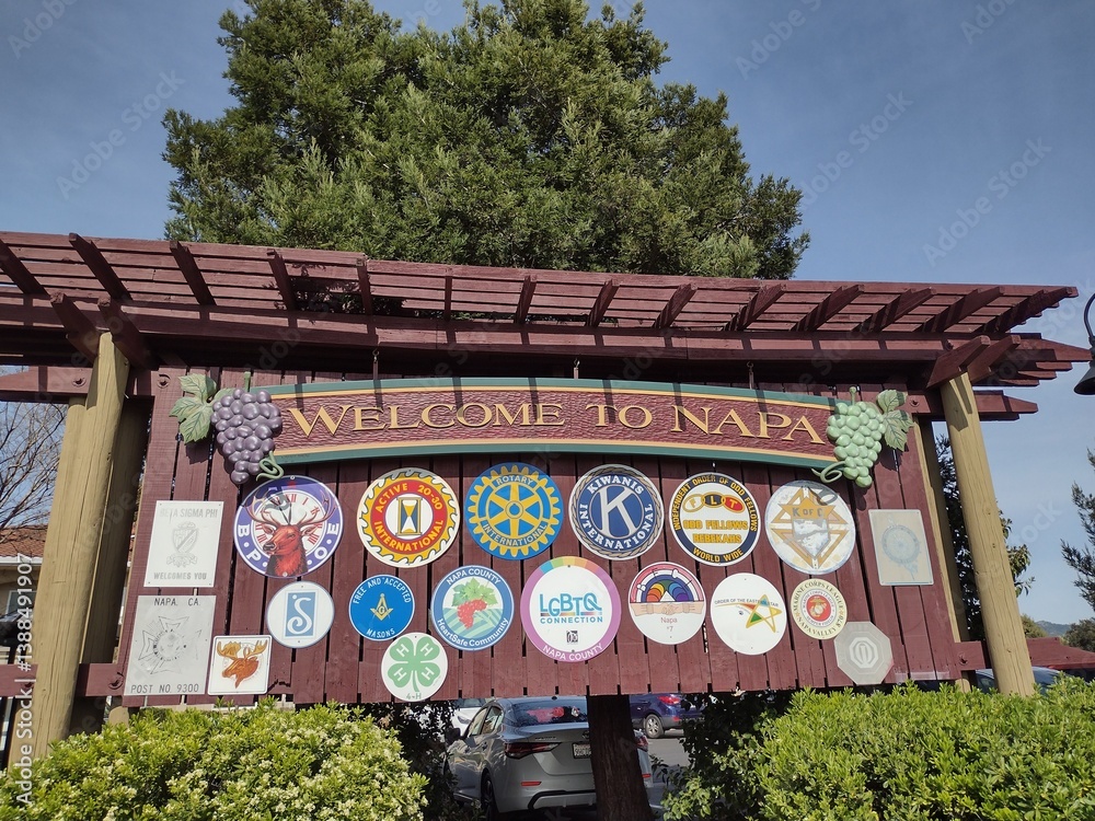 Welcome to Napa Sign Large billboard wood logos of Kiwanis ...