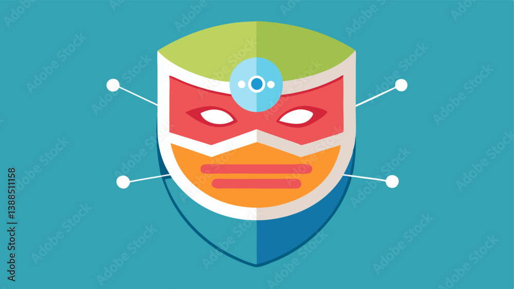 Stock-Vektorgrafik „Multilayer Mask Design A layered illustration ...