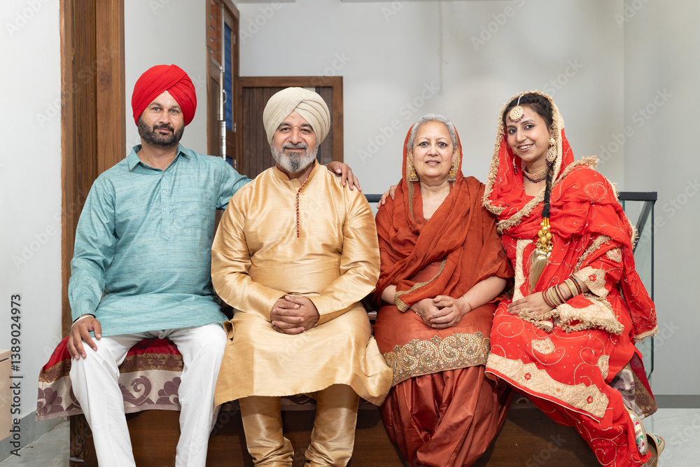 Punjabi sikh family sitting together at home, People of punjab, Culture ...