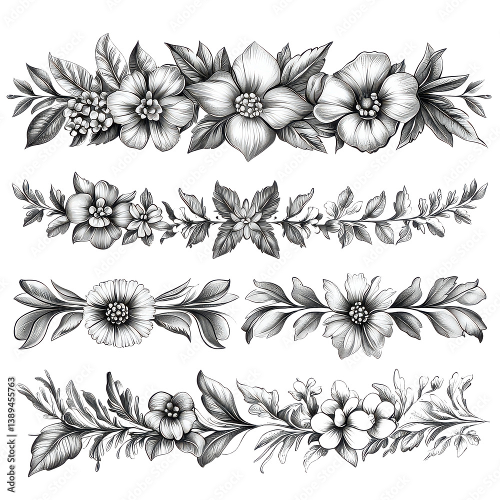 Illustration Stock Hand-drawn dividers png line art divider png ...