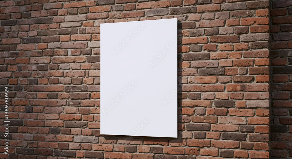 Blank Vertical Poster, Sign Mockup Set on Exterior Brick Walls Stock ...