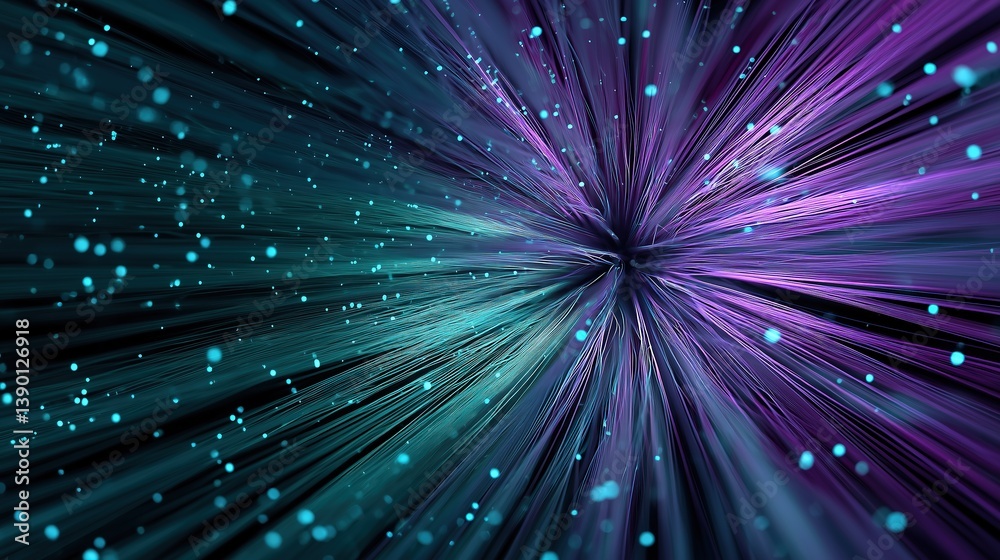 Quantum Encryption Communication Network - Cyber Security Abstract Art ...