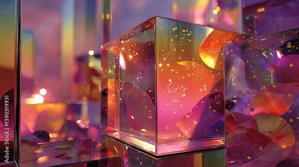 K-pop idol group reality show poster background, pink and holographic ...