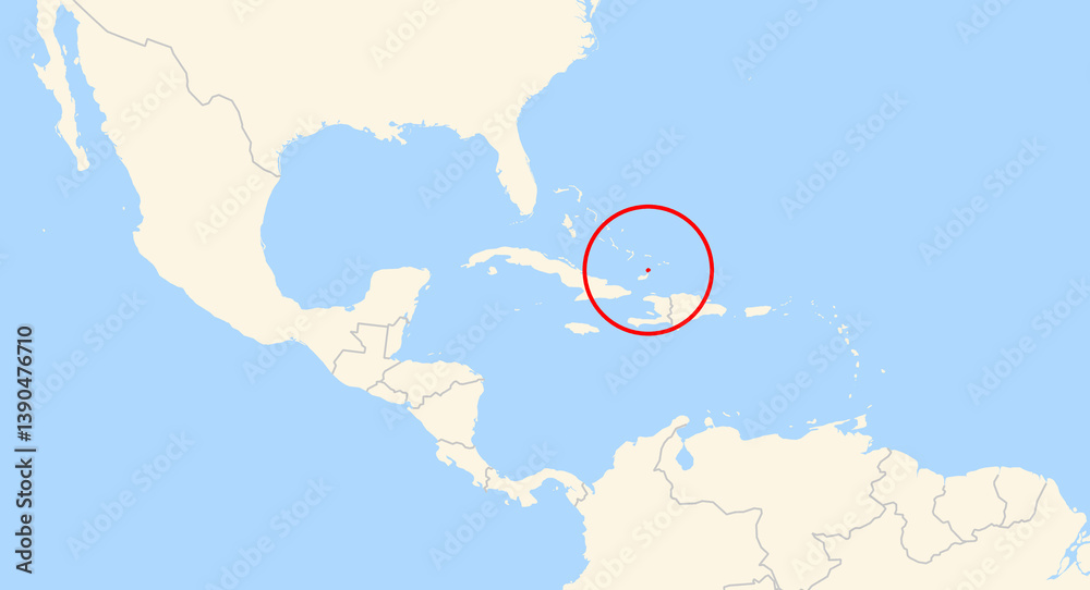 Stock-Illustration „Location Map of the island Little Inagua (The ...