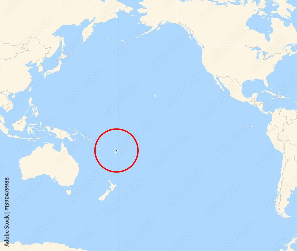 Location Map of Yaqaga Island (Fiji). The island is highlighted with a ...