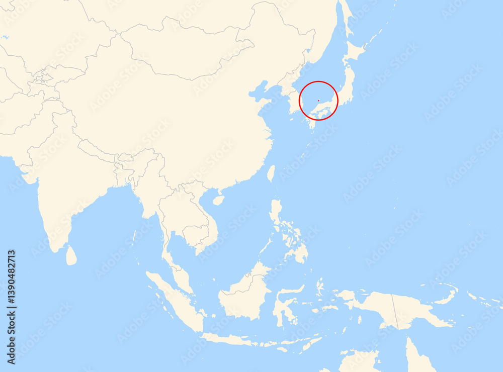 Location Map of the island Nishinoshima (Japan). The island is ...