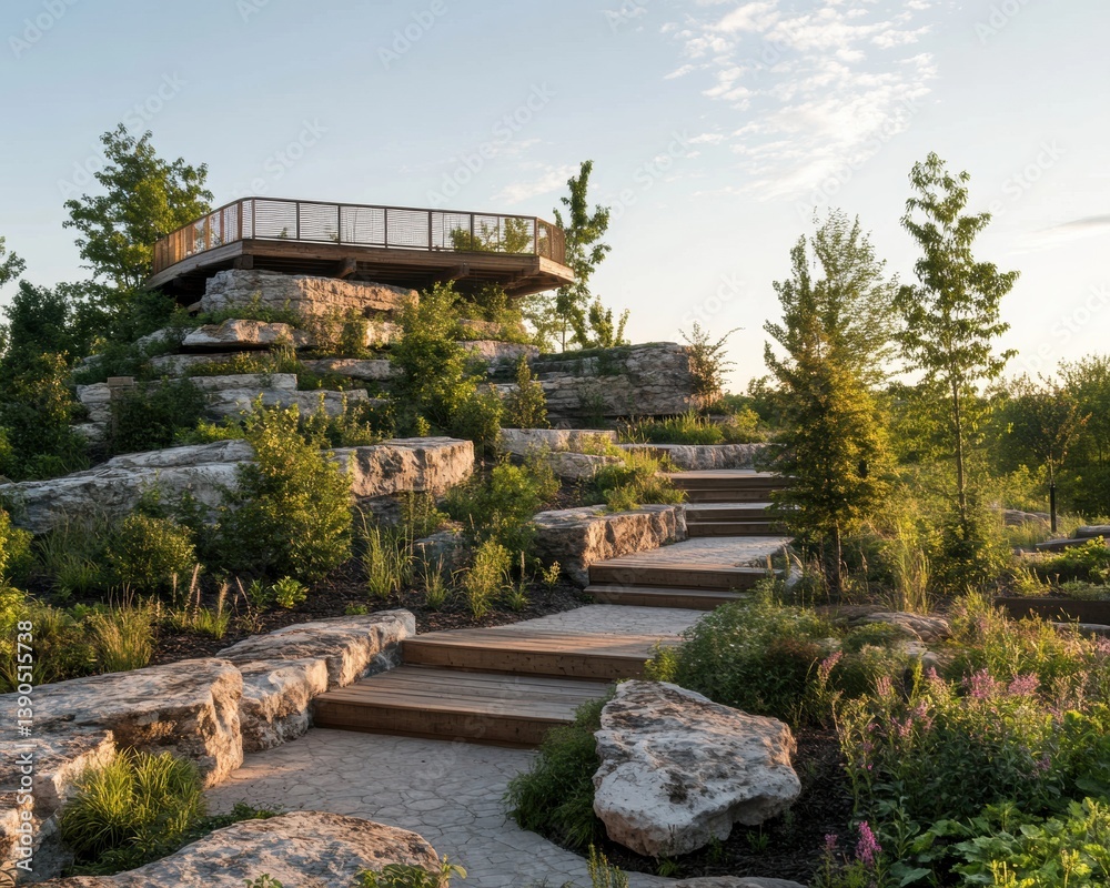 Regenerative Landscape Architecture Sustainable Eco-Terrace with ...