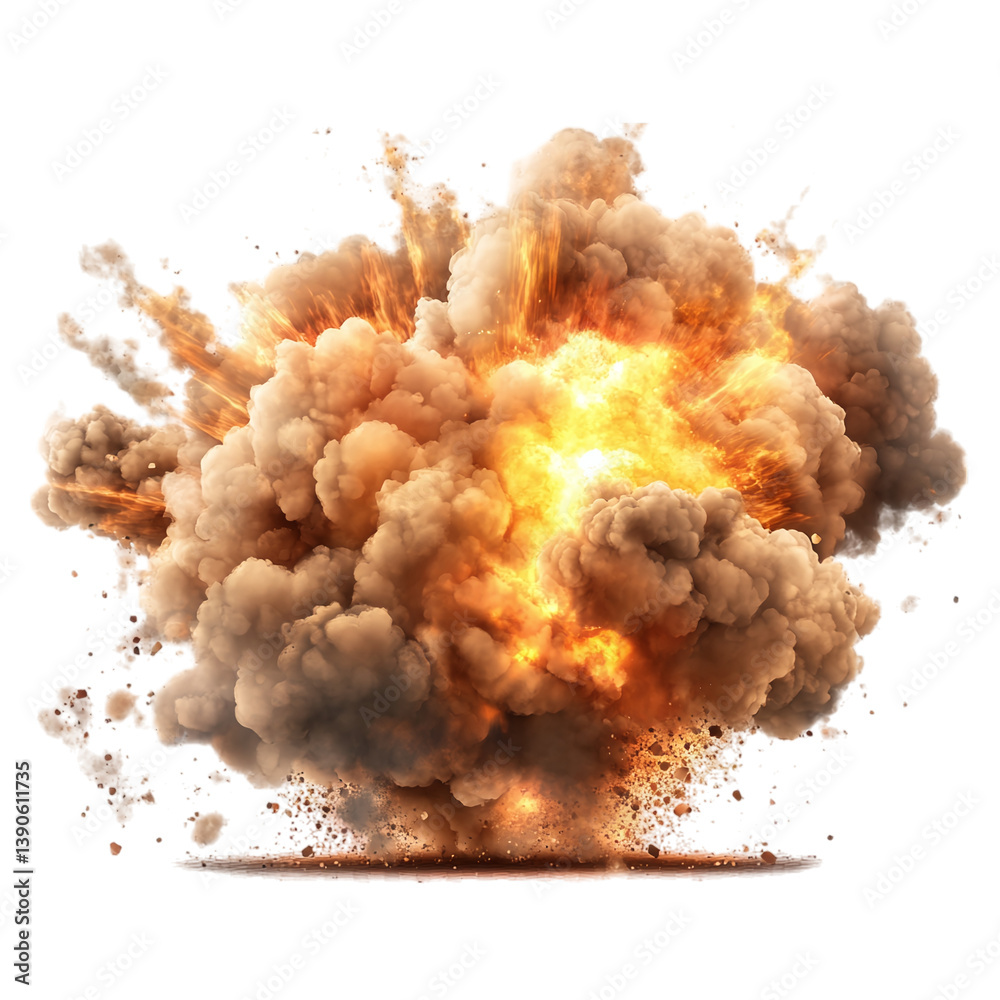 collection of Big explosion effect, realistic explosions boom, realistic fire explosion isolated ...