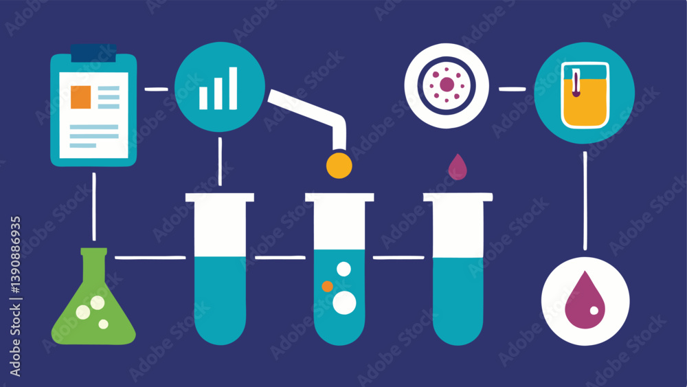 Multistep Process A flowchart illustration depicting the steps in ...