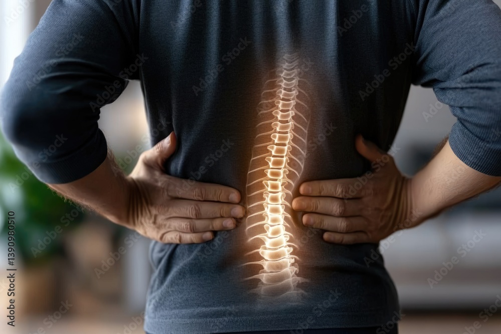 Spinal column: posture imbalance, vertebrae strain, nerve compression ...