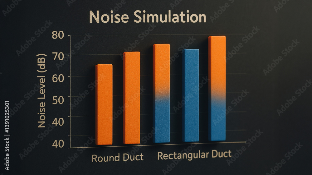 Noise simulation illustrates comparison between round and rectangular ...