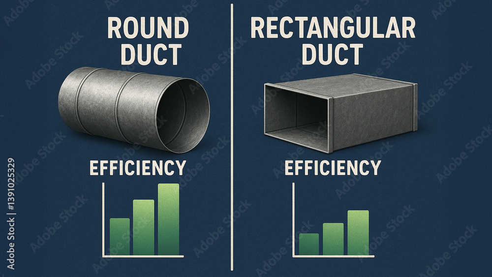 Round duct and rectangular duct are essential components in air duct ...