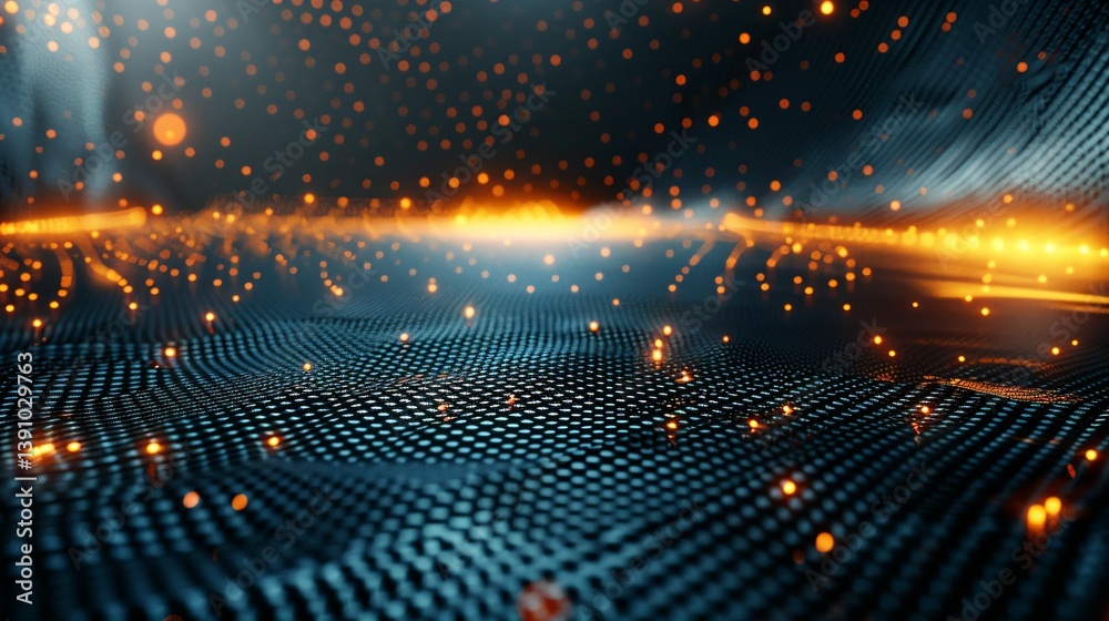 Dark metallic plate deflecting iron filings in curved patterns ...