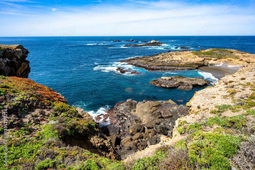California's Point Lobos State Natural Reserve at Sea Lion Cove with ...