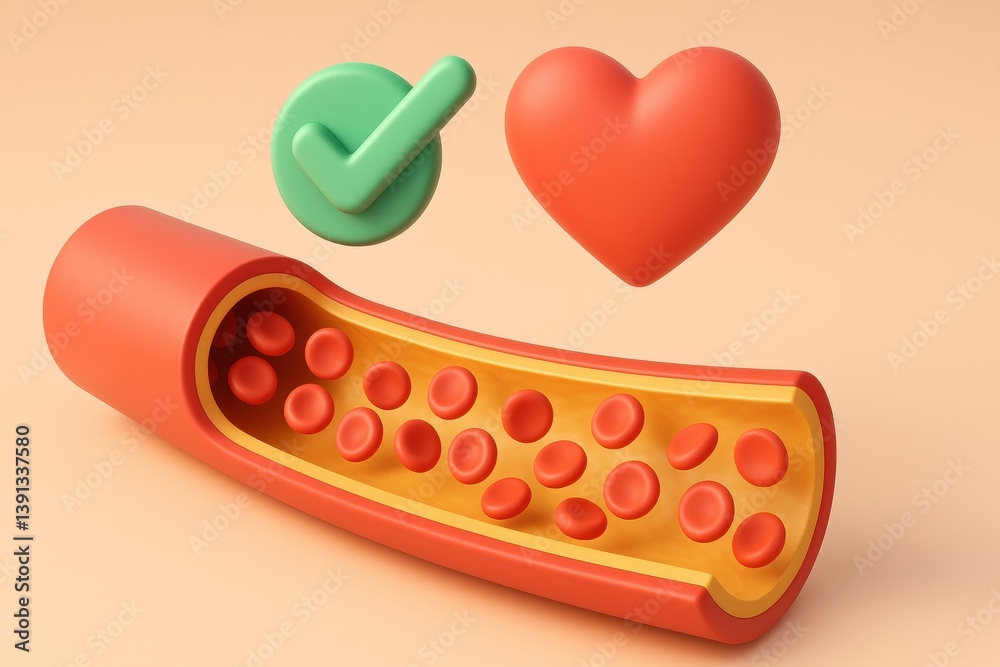 Healthy Cardiovascular Symbolism: Illustrative representation ...