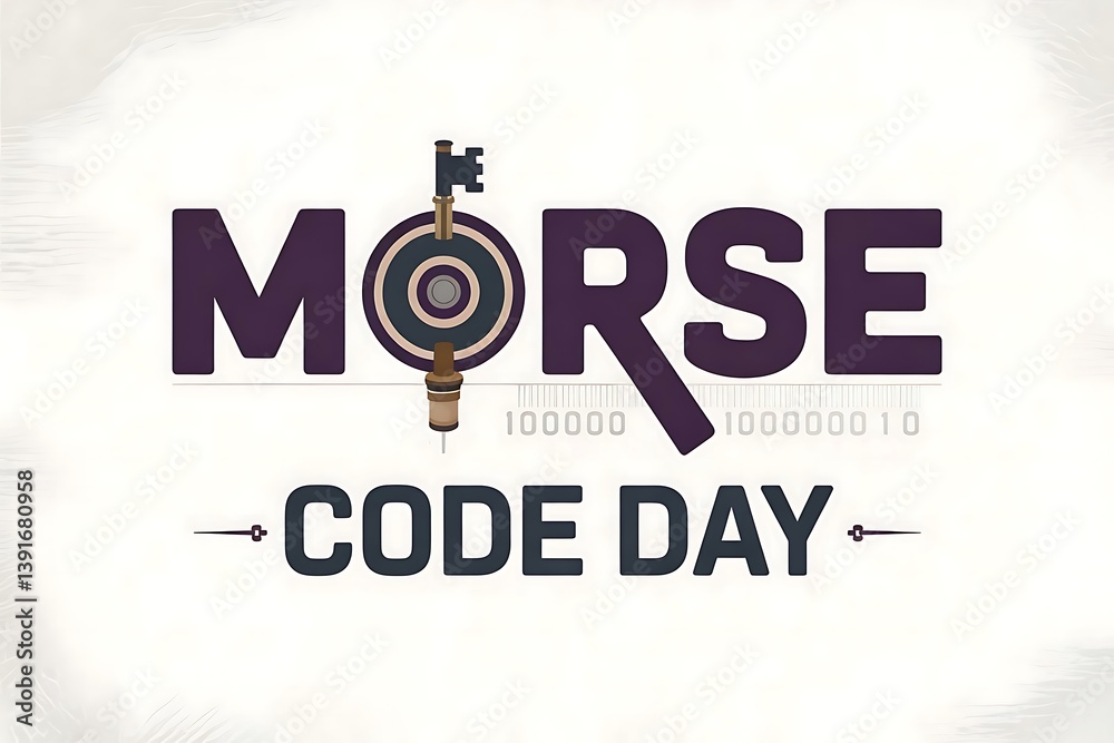 Ilustración de Stock Celebrating Morse Code Day: A key unlocks a world ...
