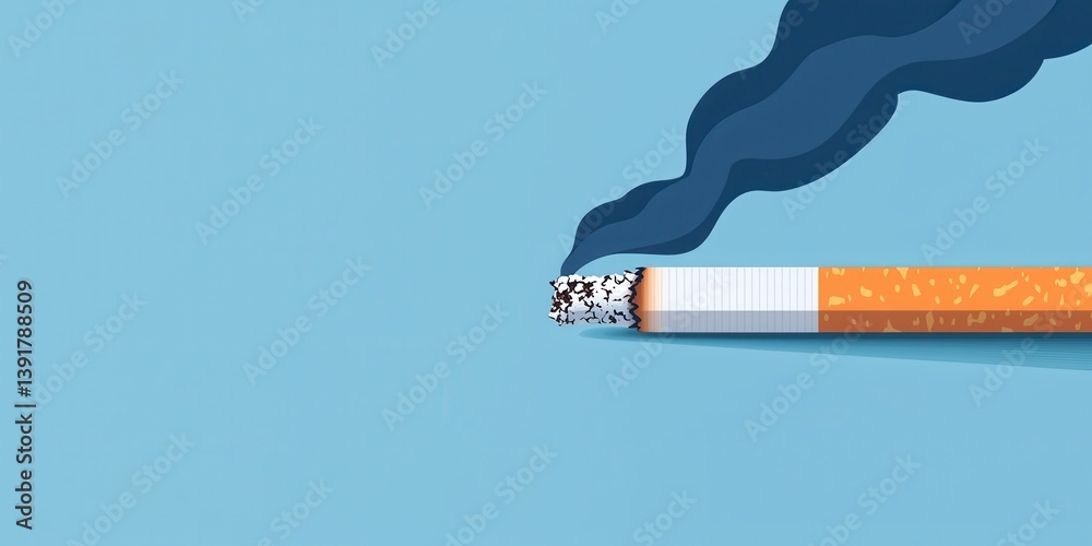 World no tobacco day with awareness and disease idea. Cigarette ...
