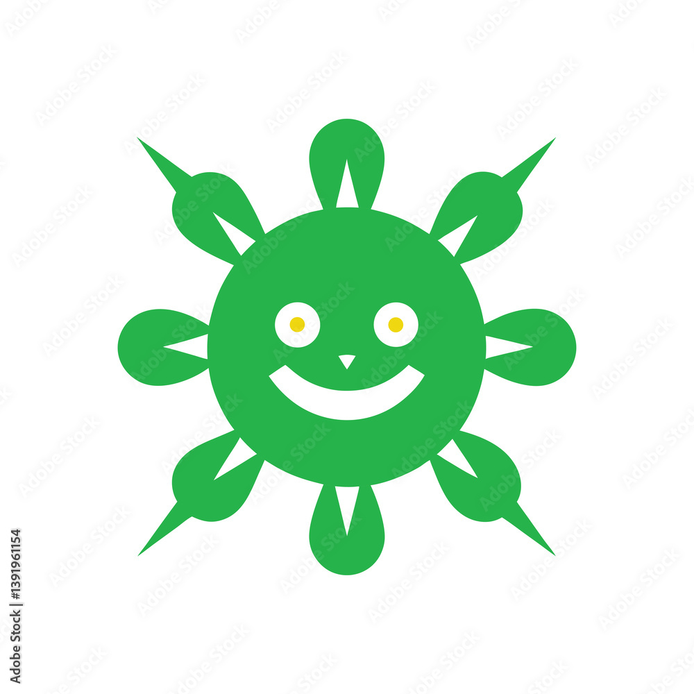 Smiley Face Mascot with Radiating Hill – Four Faces in One Creature ...