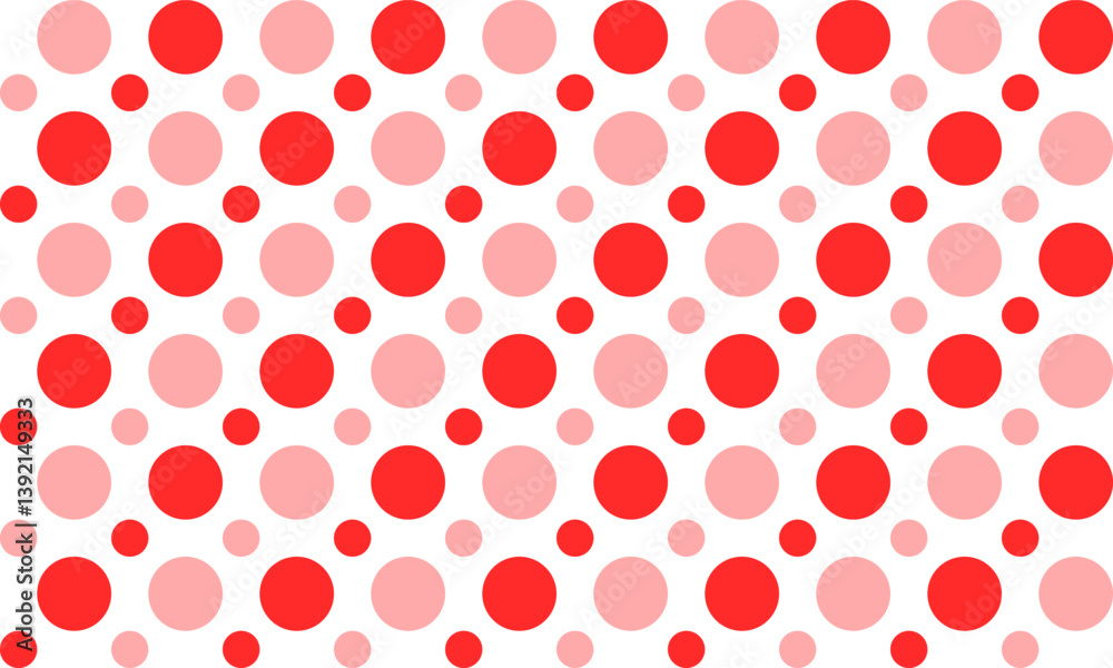 pink and red polka dots pattern, Red dot on white background, design ...