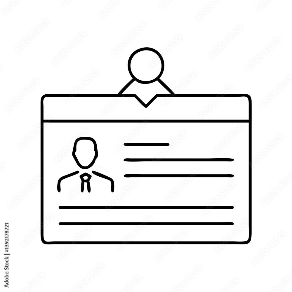 office nameplate icon, office nameplate line art - simple line art of ...
