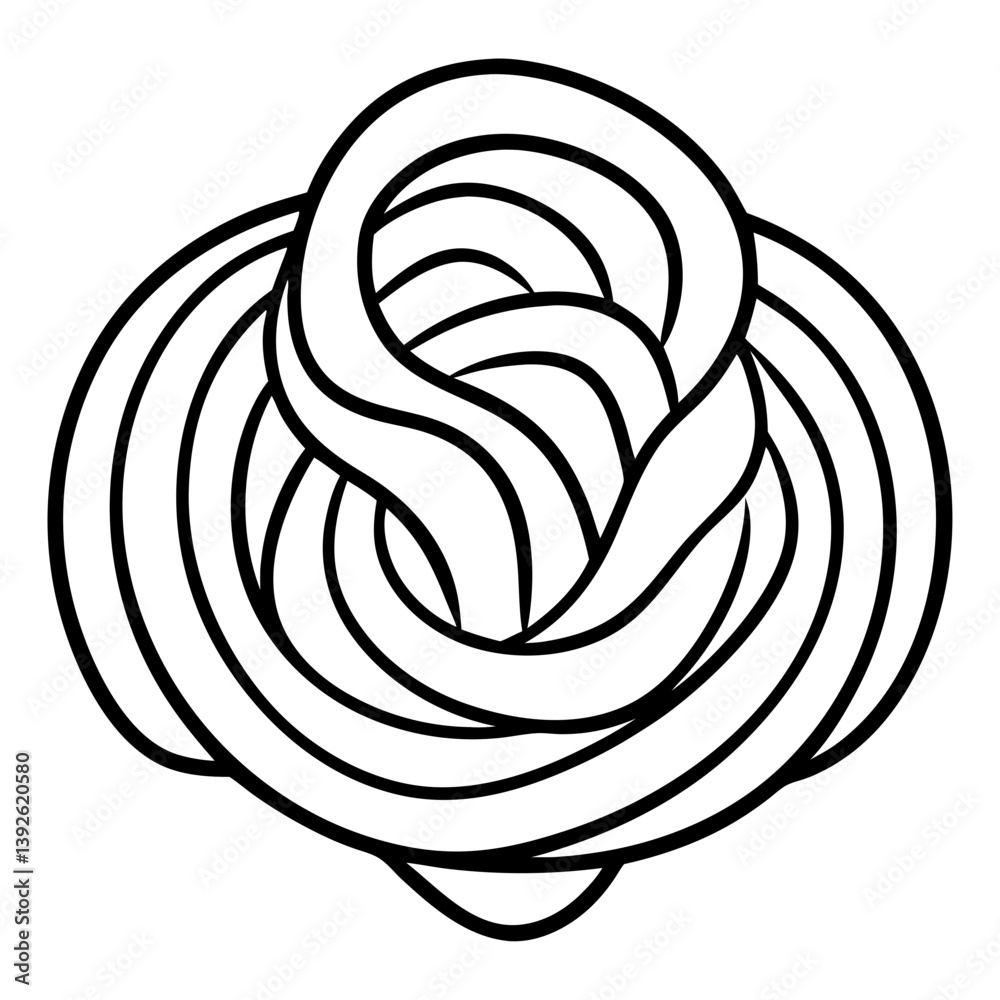 Pasta Coloring Book Page – Line Art Outline Drawing of Noodles and ...