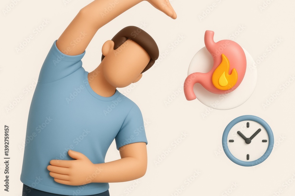 Stomach Burn: A visual representation of stomach discomfort and ...