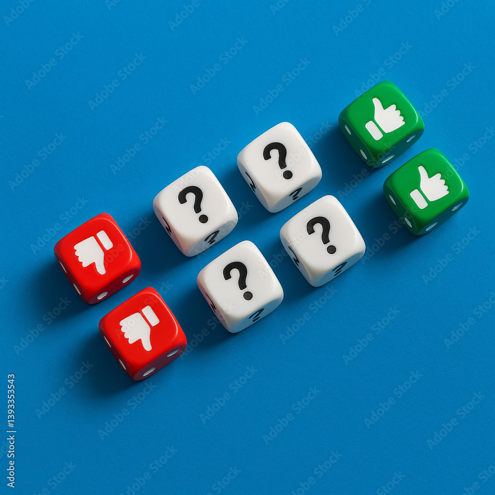 Weighing Pros and Cons: Thumbs Up, Thumbs Down, and Uncertainties Stock ...