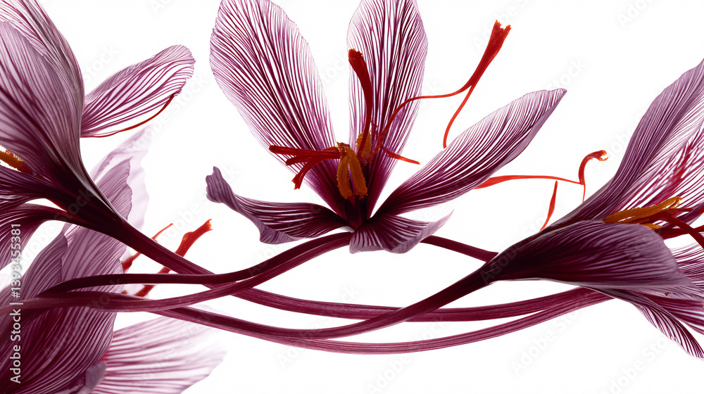 Delicate saffron strands are collected from crocus blossomsthis prized ...