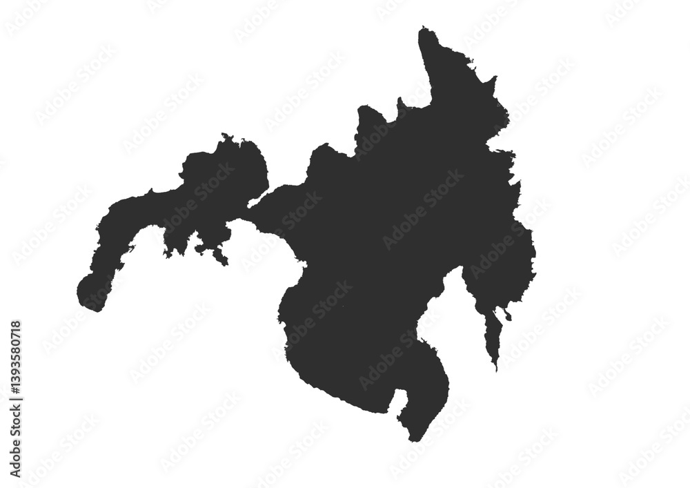 mindanao island silhouette vector map Stock Vector | Adobe Stock