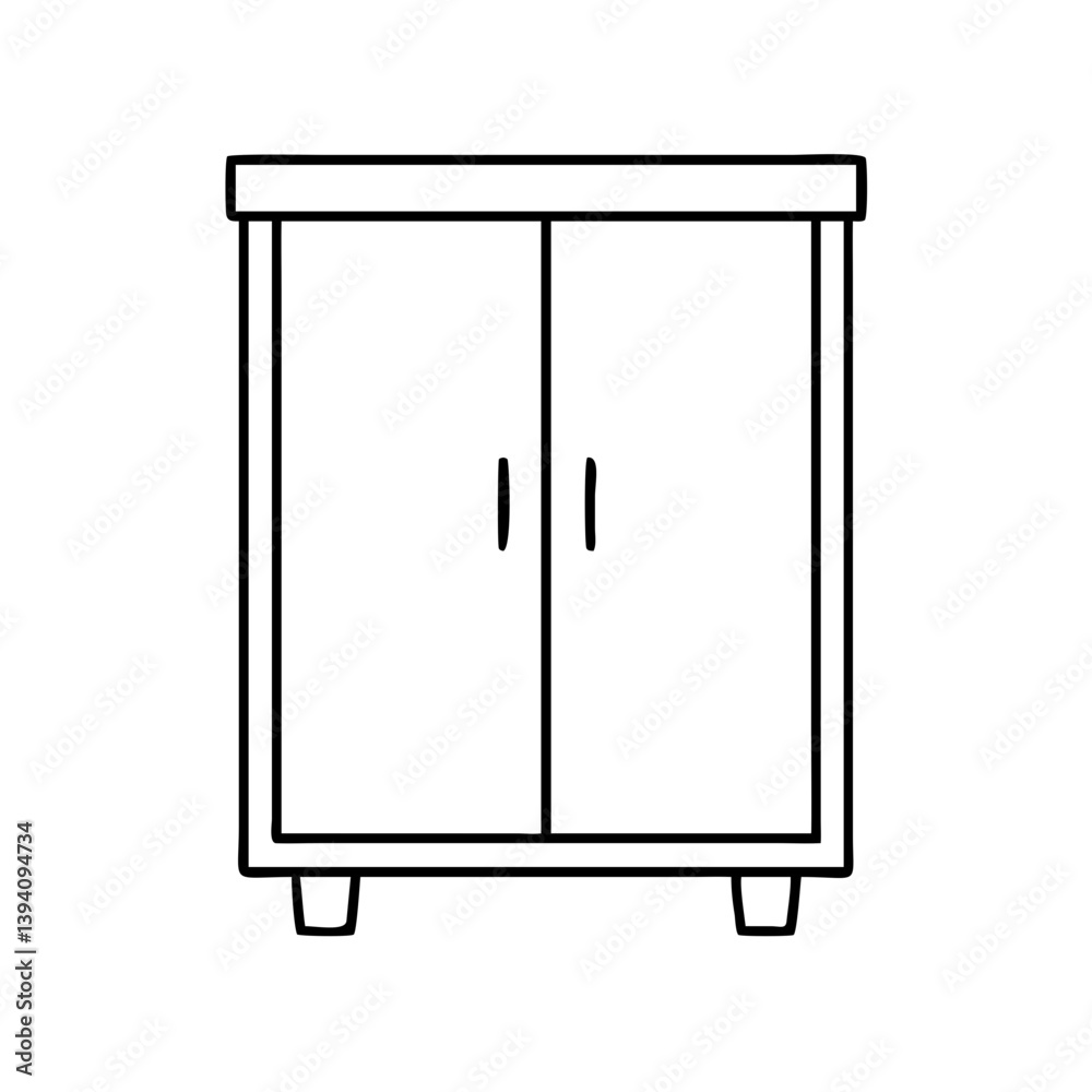 armoire icon, armoire line art - simple line art of armoire, perfect ...