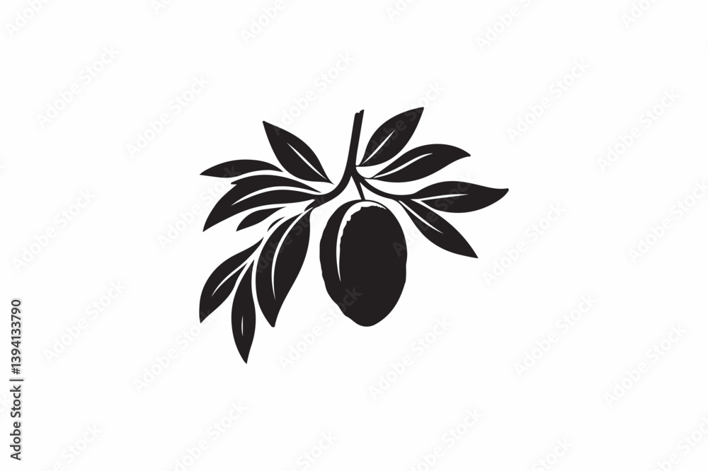 Hog Plum fruit vector silhouette image made by adobe illustrator. Stock ...