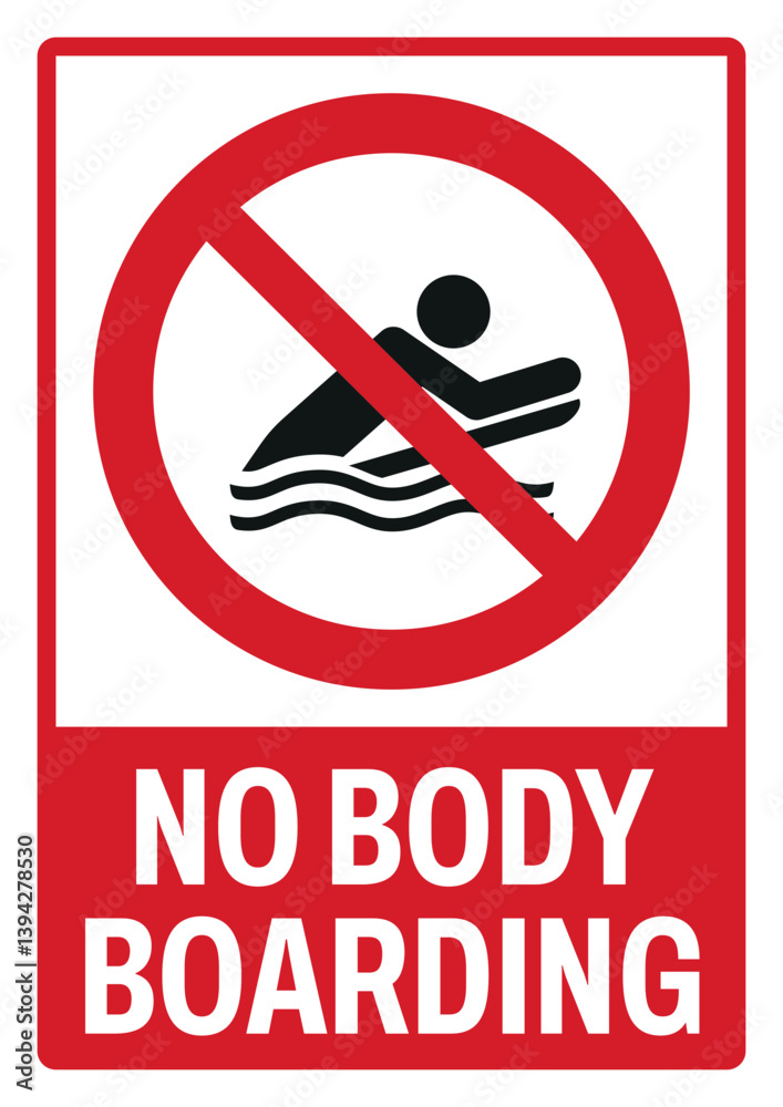 prohibition safety signs v2 uppercase text_no body boarding_portrait ...