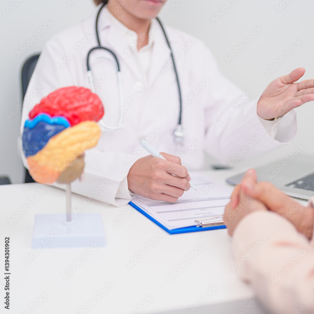 Elderly Patient consulting Doctor to Brain disease, Senior Health ...