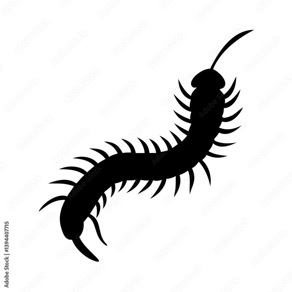 centipede icon, centipede line art - simple line art of centipede ...
