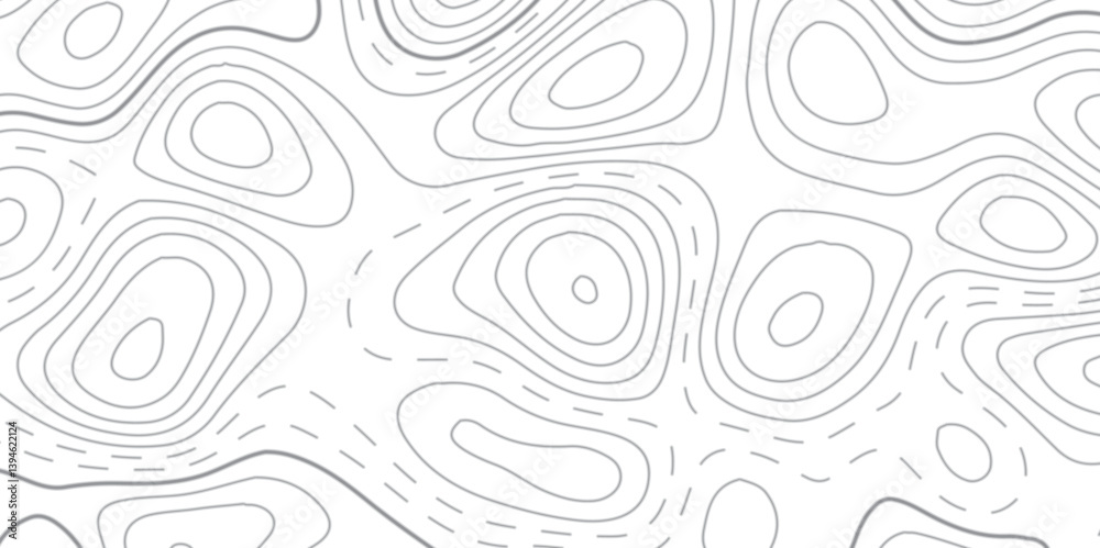 Geographical Line Map Design with Elevation Details and Smooth ...