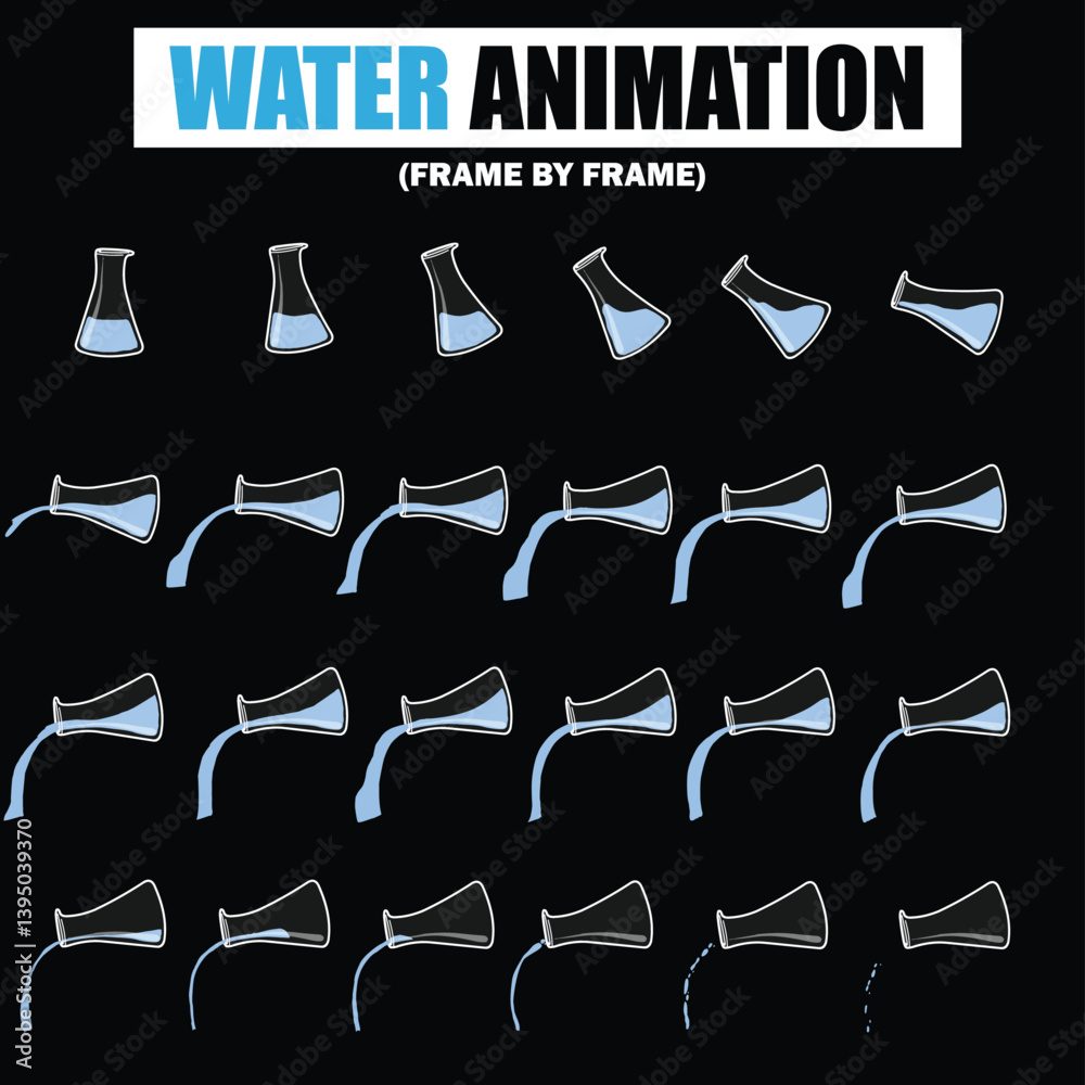 Vector de Stock Water Splash, Shower Rain, Bubbles, Droplets, Drip ...