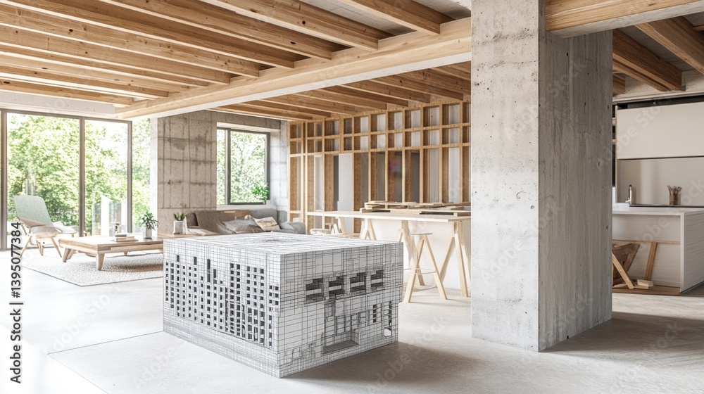 Structural design software interface displaying D models of beams ...