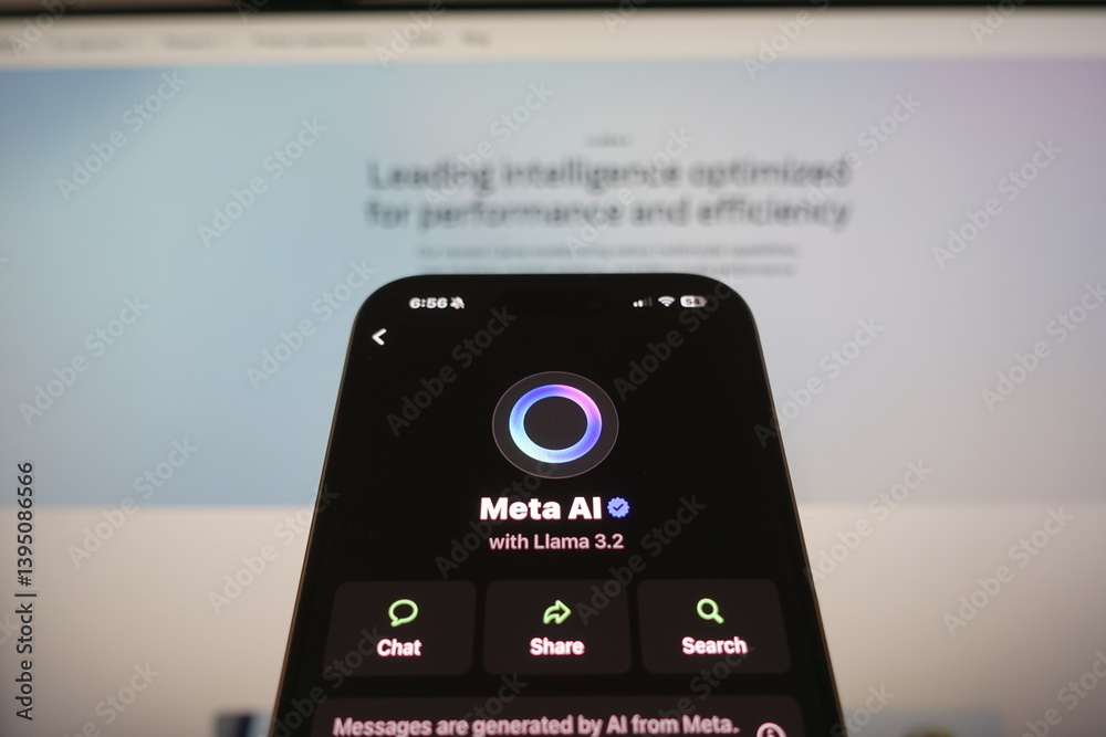Kiel, SH, Germany, 9 Apr 2025: Meta AI Unveils Llama 3 2 on Whats App, Revolutionizing Chat and ...