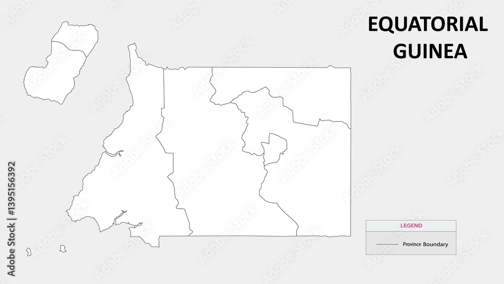 Equatorial Guinea map. Country map of Equatorial Guinea. Administrative map of Equatorial Guinea ...