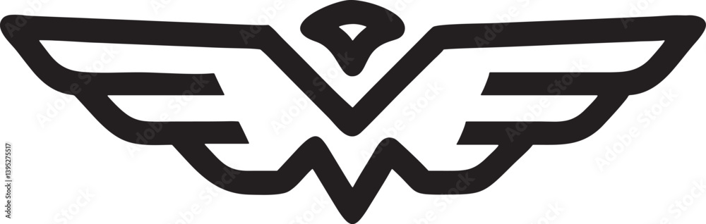 Strong eagle mark, impactful symbol for powerful branding. Vector ...