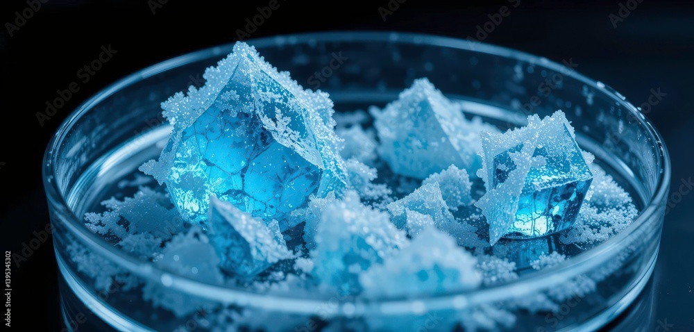 Cryogenic Cyanide Macro Image of Potassium Cyanide Crystals, Ice Cold ...