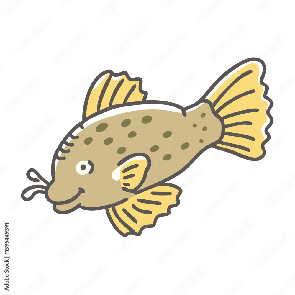 Vektor bristlenose pleco fish icon, bristlenose pleco fish vector ...